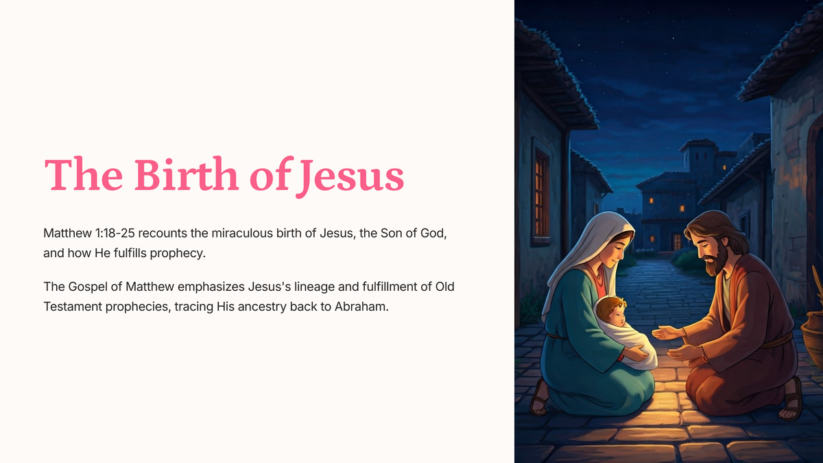 Matthew 1:18-25 - Matthew Recounts the Birth Of Jesus| gofindgod.com