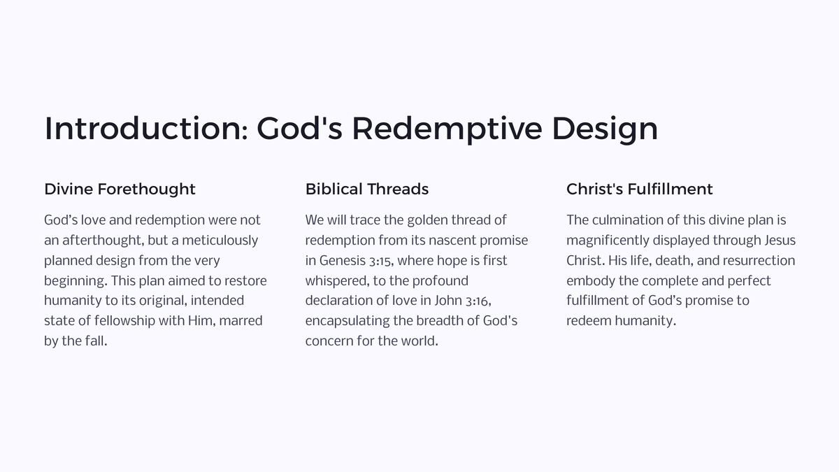 Easter Unit Lesson 1; Setting the Stage Gods Redemption Plan| gofindgod.com